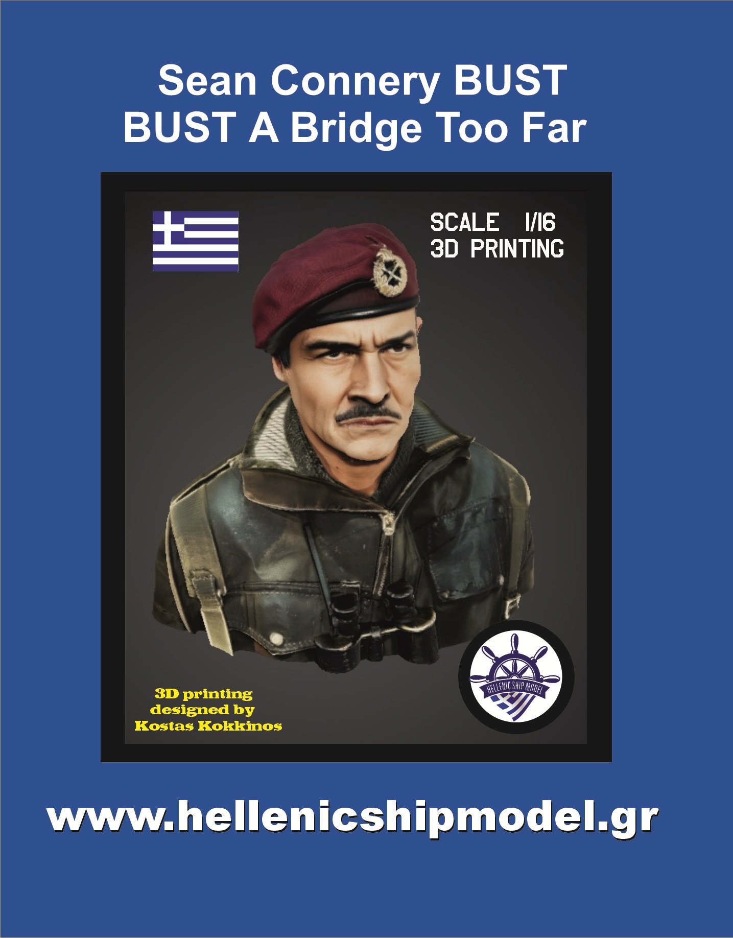 Sean Connery Bust (MOVIE BRIDGE TOO FAR) - Hellenic Ship Model ...
